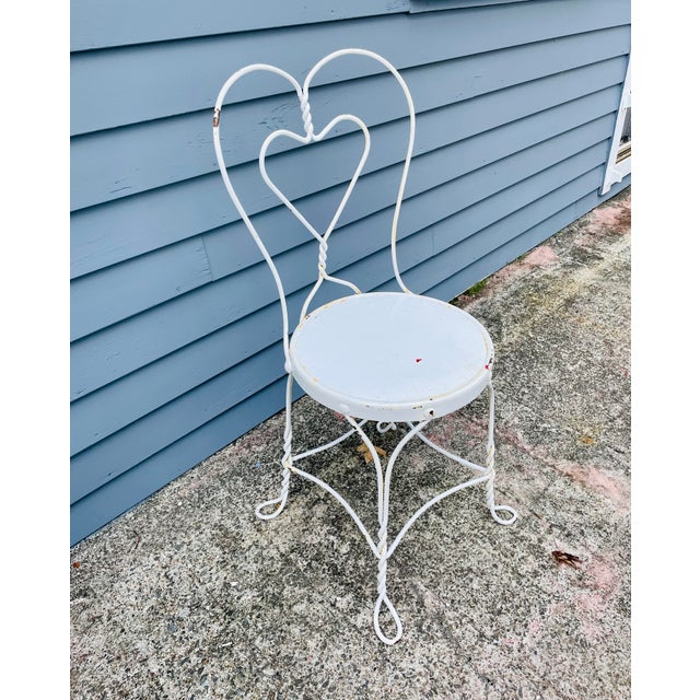 Vintage wrought iron ice cream parlor chairs store