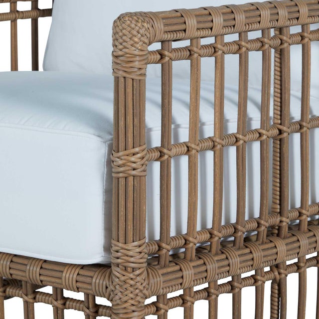 Summer Classics Newport Lounge Chair in Linen Snow with Linen Snow Welt ...