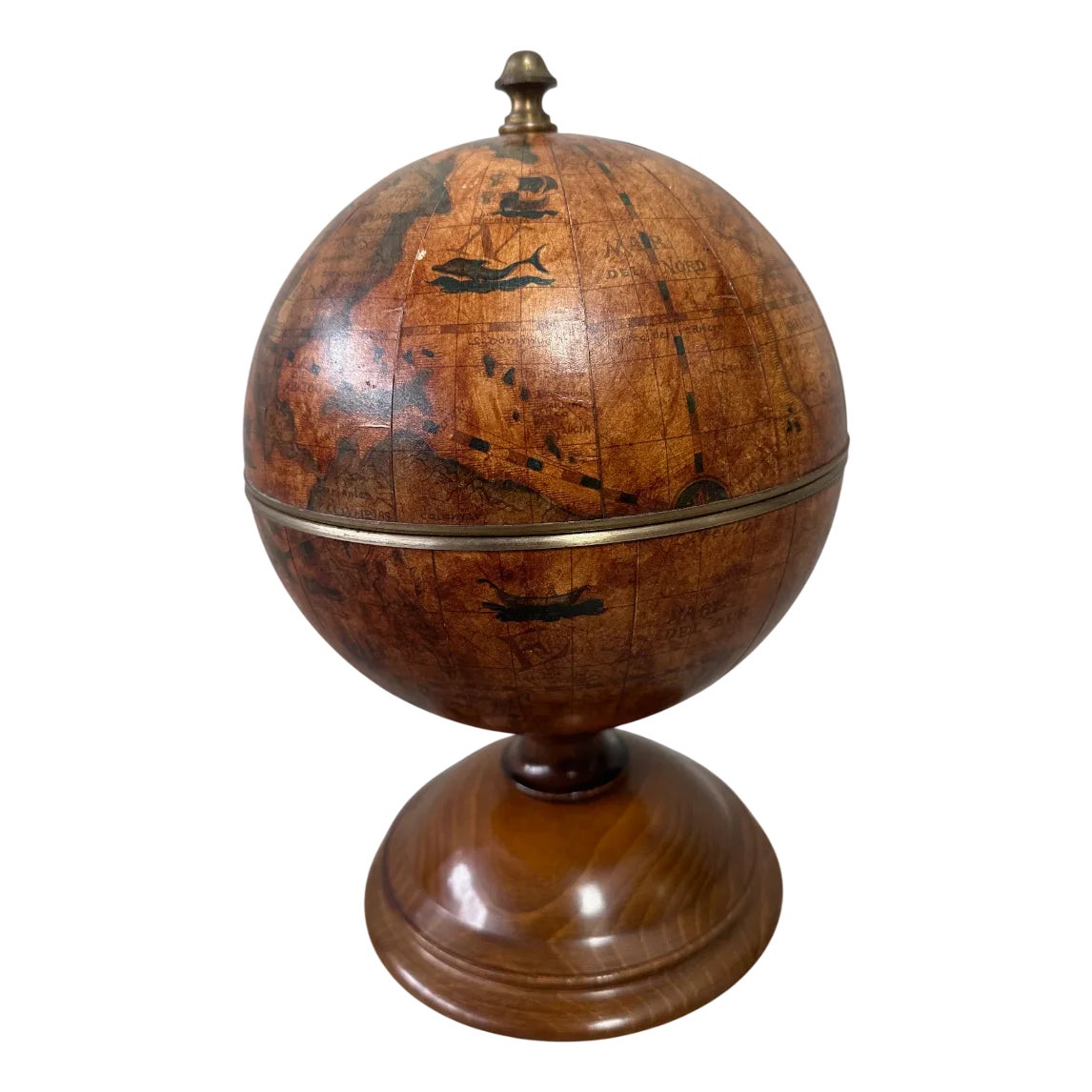 Vintage Old World Globe, Italy | Chairish