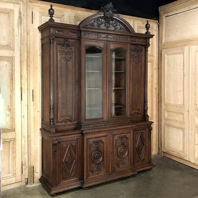 19th Century French Renaissance Grand Bookcase | Chairish