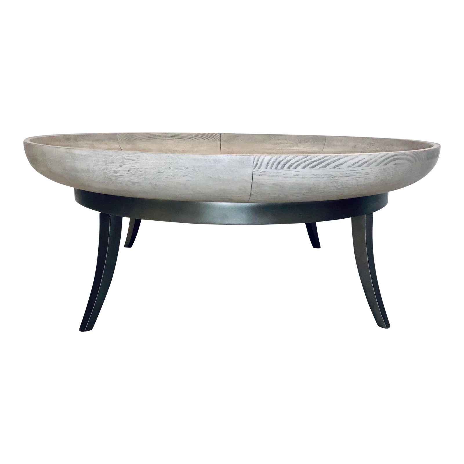 Theodore Alexander Organic Modern Greige Wood Bianca Cocktail Table ...