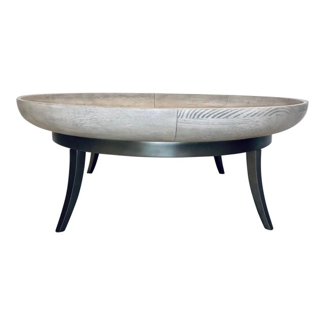 Theodore Alexander Organic Modern Greige Wood Bianca Cocktail Table ...