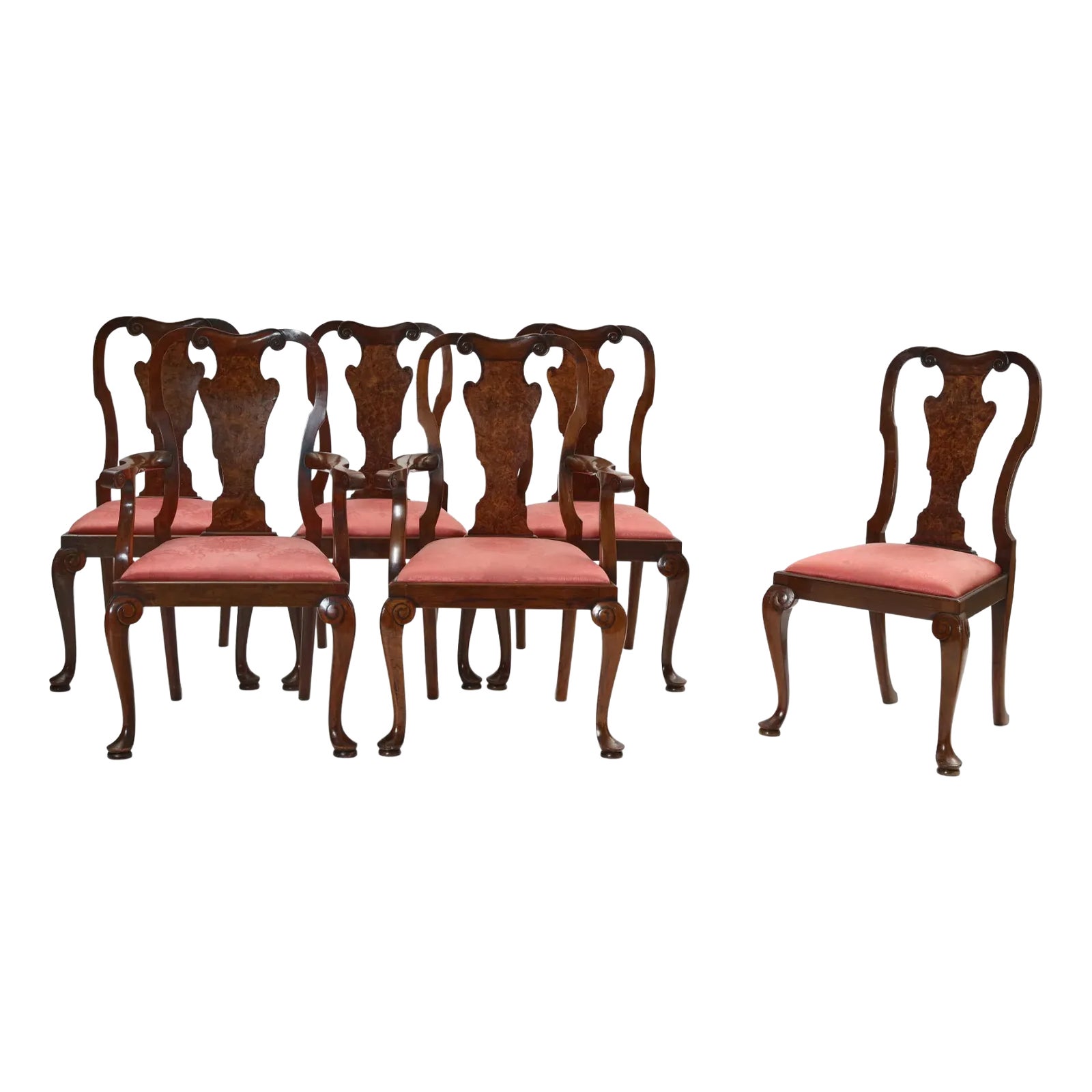 Antique Set of 6 Late 19th Century English Waring & Gallows Queen Anne ...