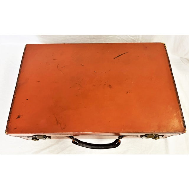 Antique Leather Motoring Travel Trunk Circa 1900's | Chairish