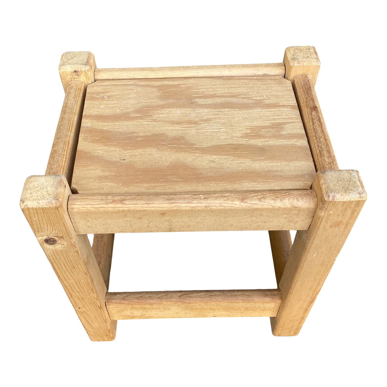 Minimalist Wooden Petite Stool or Plant Stand | Chairish