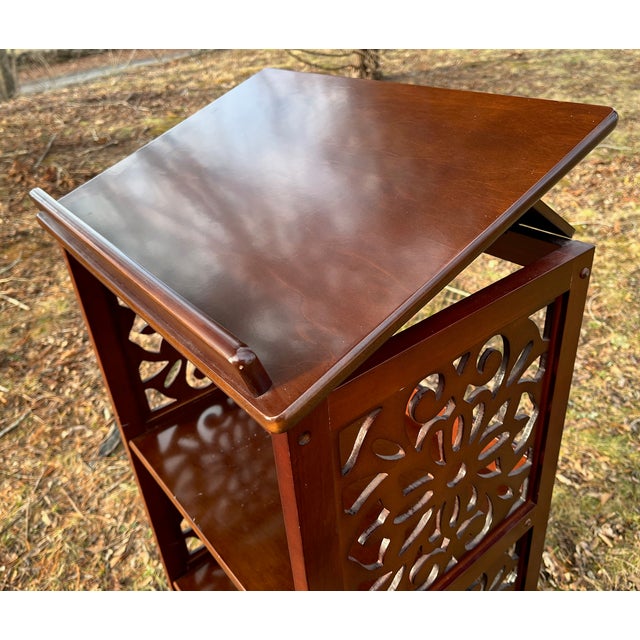Walnut Bookstand Lectern Robert Smith St.Albans Lattice Work Sides ...