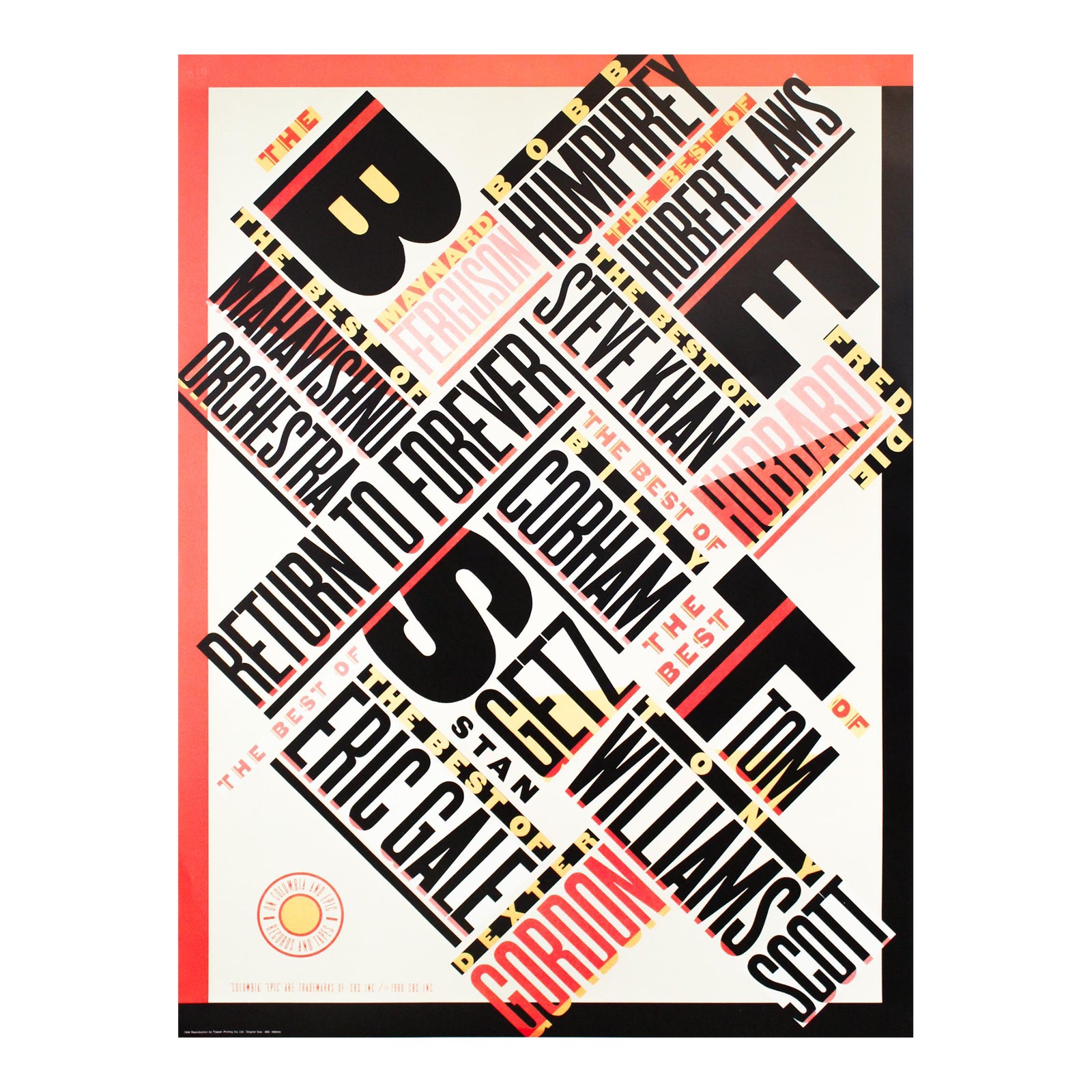 1994 Original American Jazz Poster, the Best of Jazz (The 100 Best ...