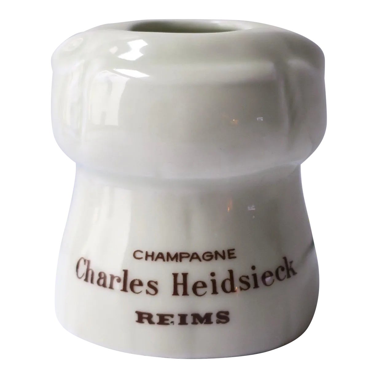 French Champagne Cork and Cage Porcelain Ashtray or Decorative Object ...