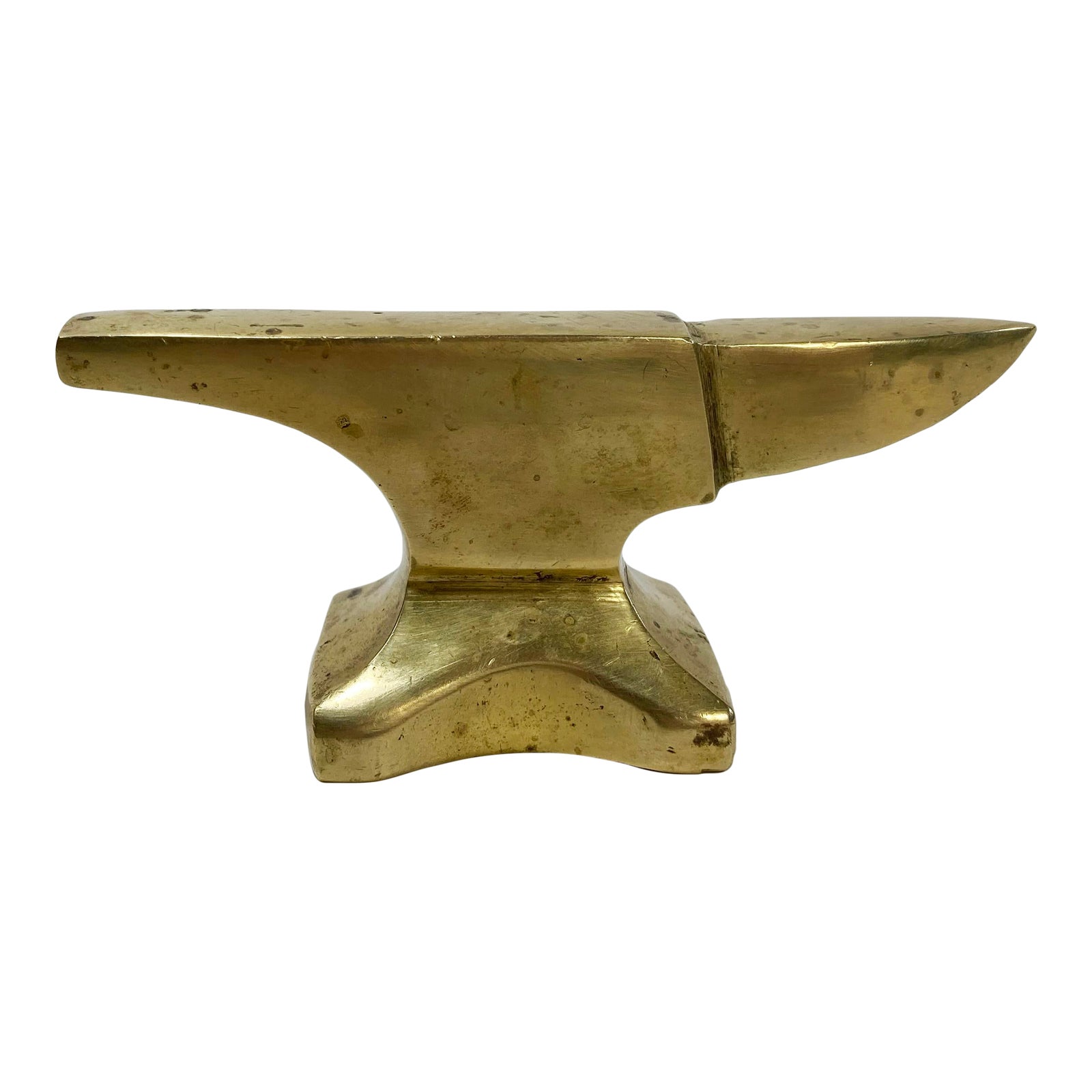 Vintage Brass Anvil Paper Weight | Chairish