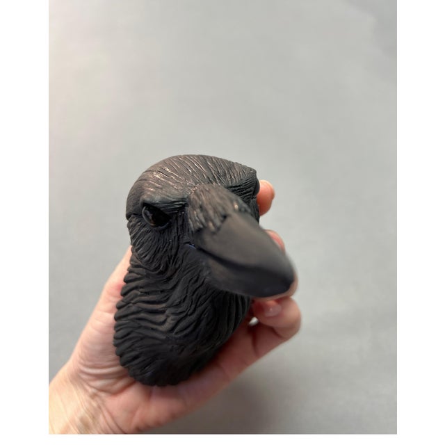 Karla Walter Ceramic Wall Sculpture of Crow #16 2023 | Chairish