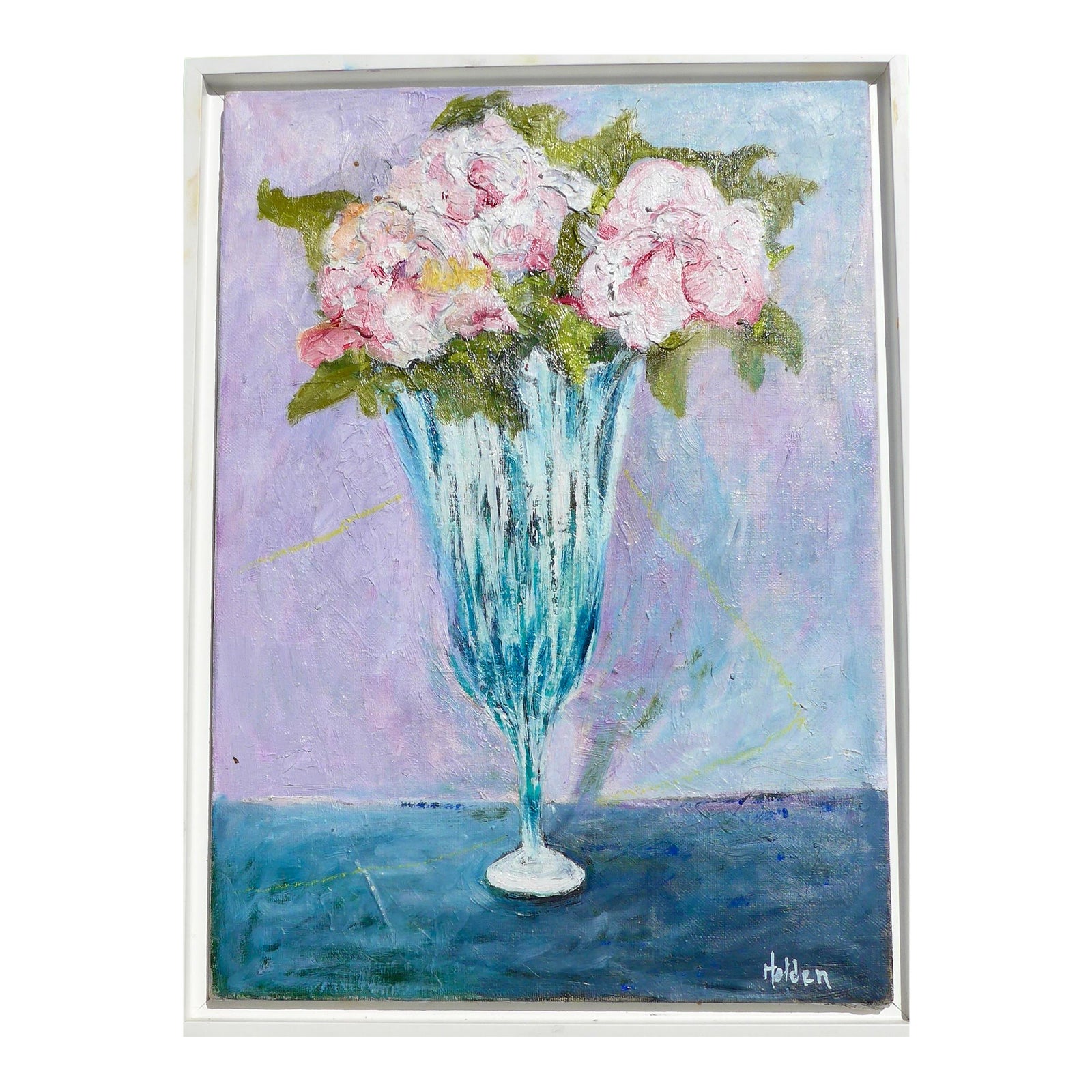 "French Roses With Pink" Contemporary Oil Painting by Martha Holden ...