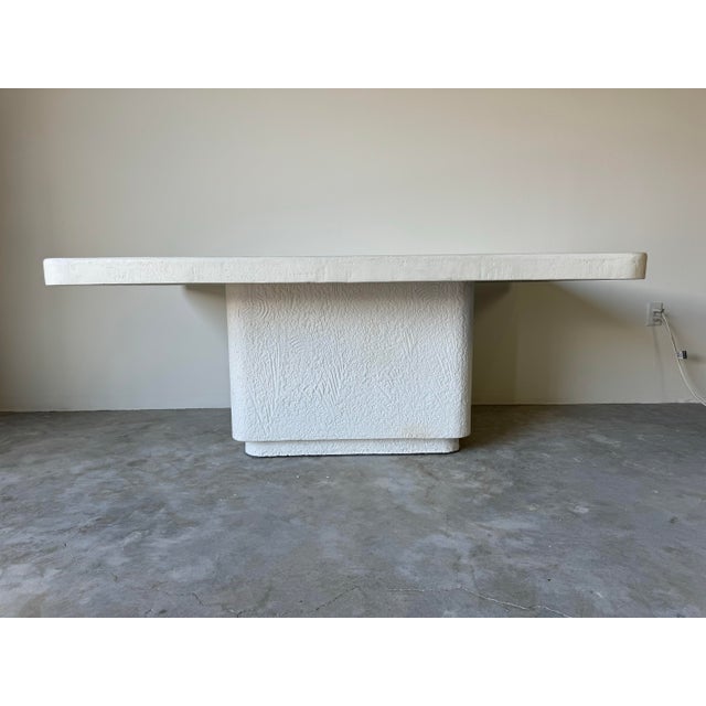 1980's J. Berdou Art Handmade Plaster Dining or Conference Table | Chairish