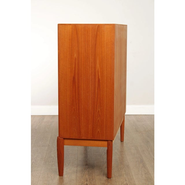 Mid 20th Century Danish Modern Glass Door Teak Bookcase Attributed to ...