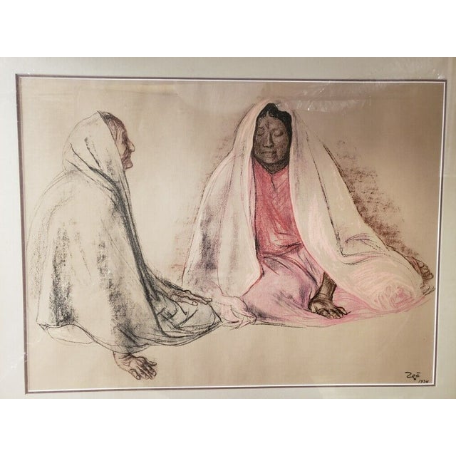 1970s "La Abuela" Francisco Zuniga Lithograph Signed and Dated, Framed ...