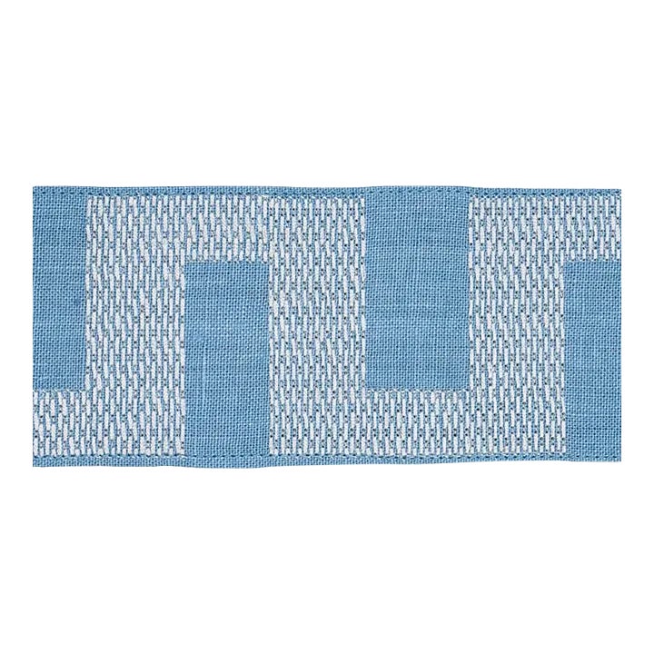 Sample - Schumacher Matrix Tape in Ivory on Sky | Chairish