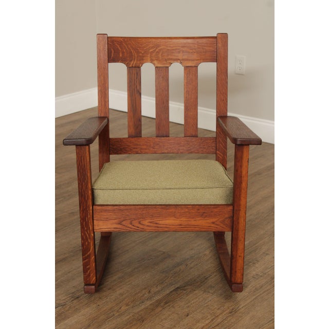 Antique Mission Oak Rocking Chair | Chairish