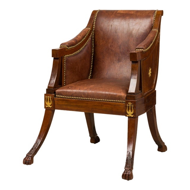 Important French Consulat Mahogany and Bronze Mounted Armchair | Chairish