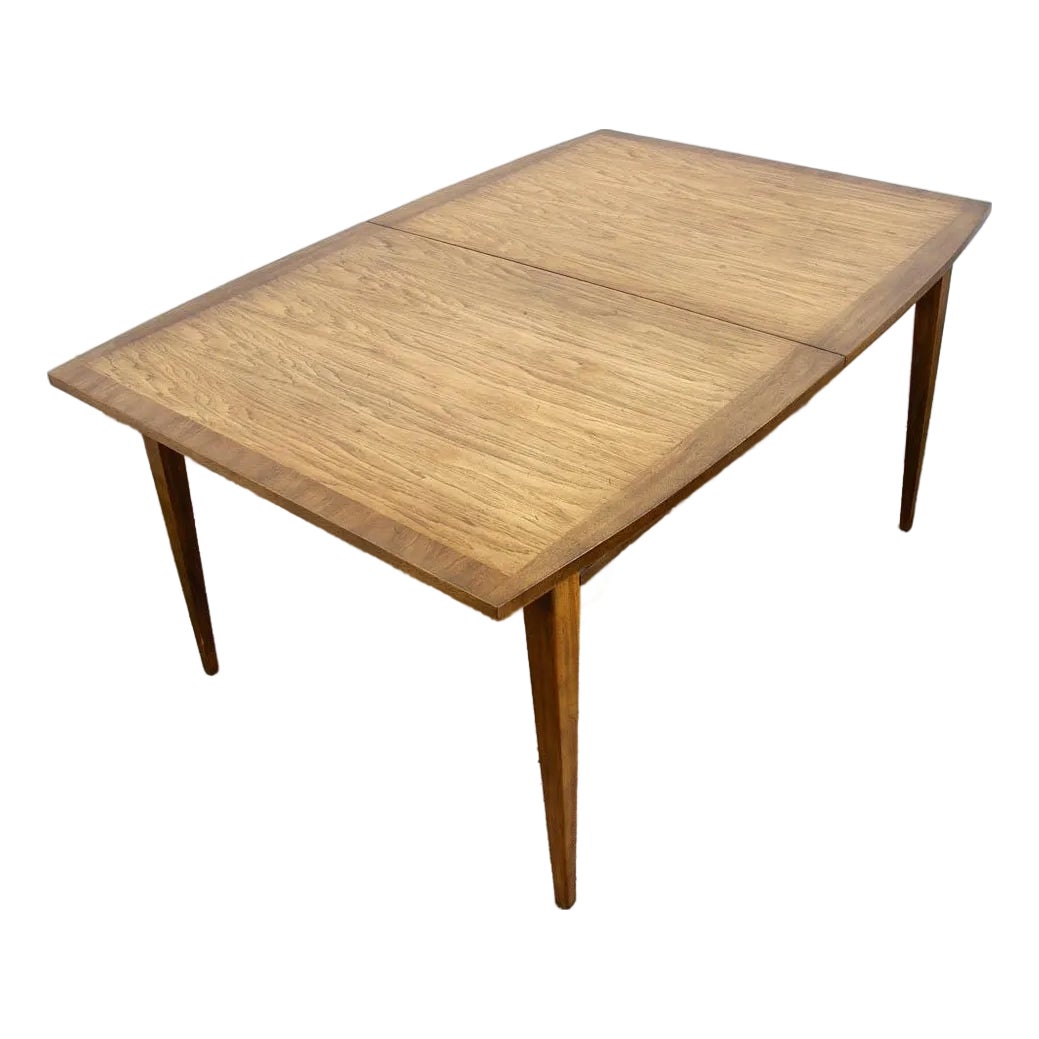1960s Mid Century Modern Dining Table Furniture 2 Leaf Rectangular ...
