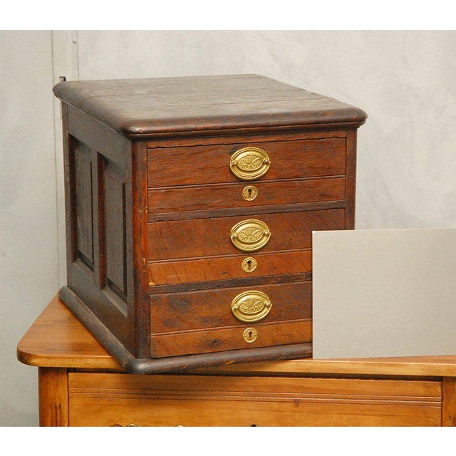 Late 19th Century Desk Top File Cabinet | Chairish
