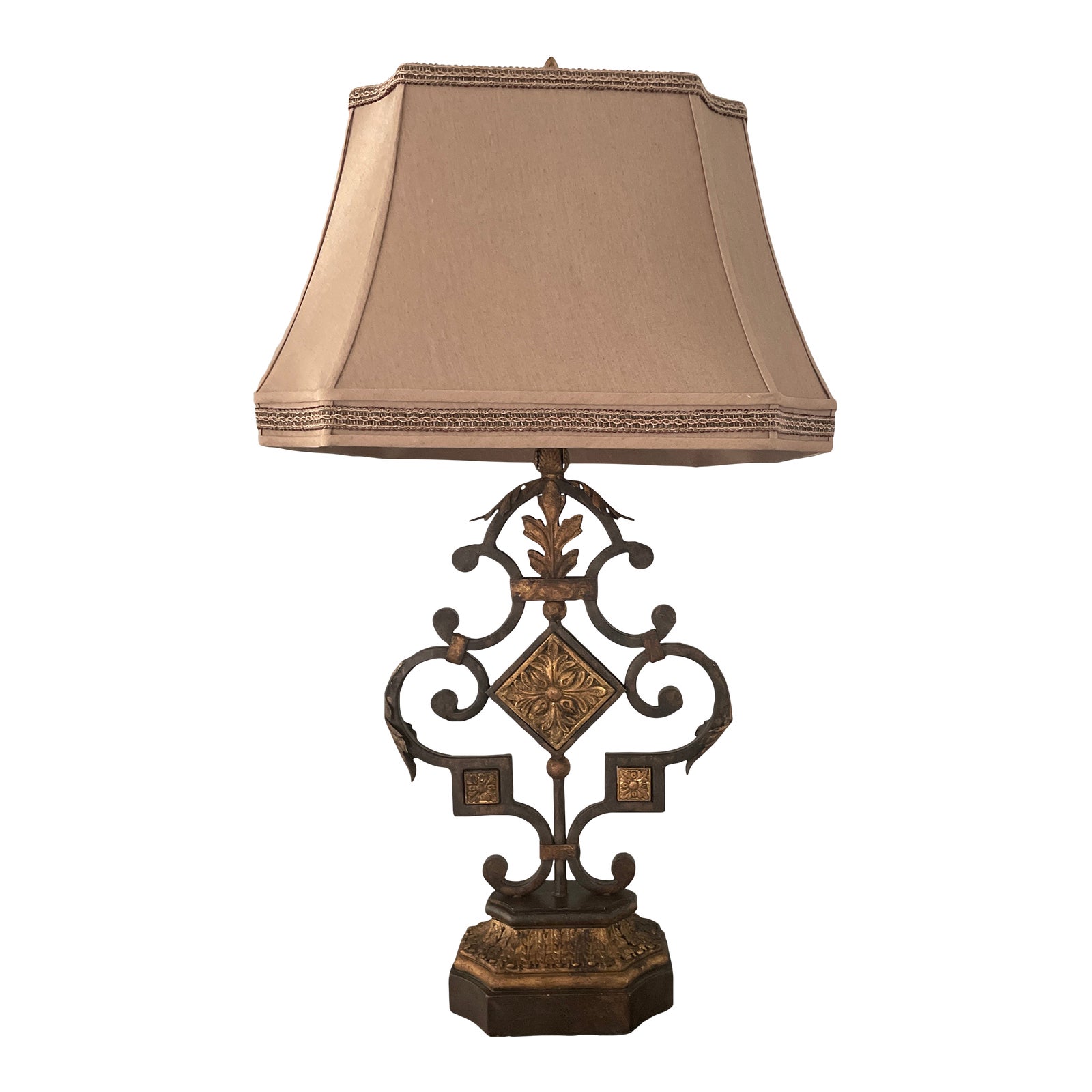 Fine Arts Castile Table Lamp in Antique Iron Finish | Chairish