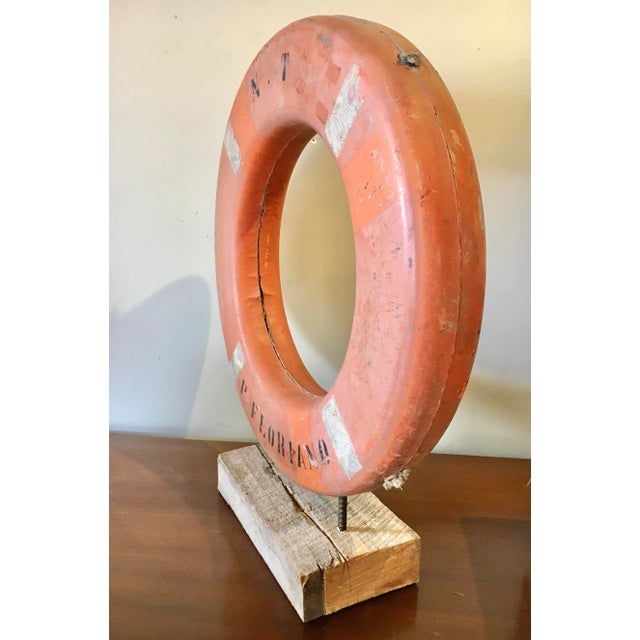 Mid-Century 27” Life Ring on Stand | Chairish