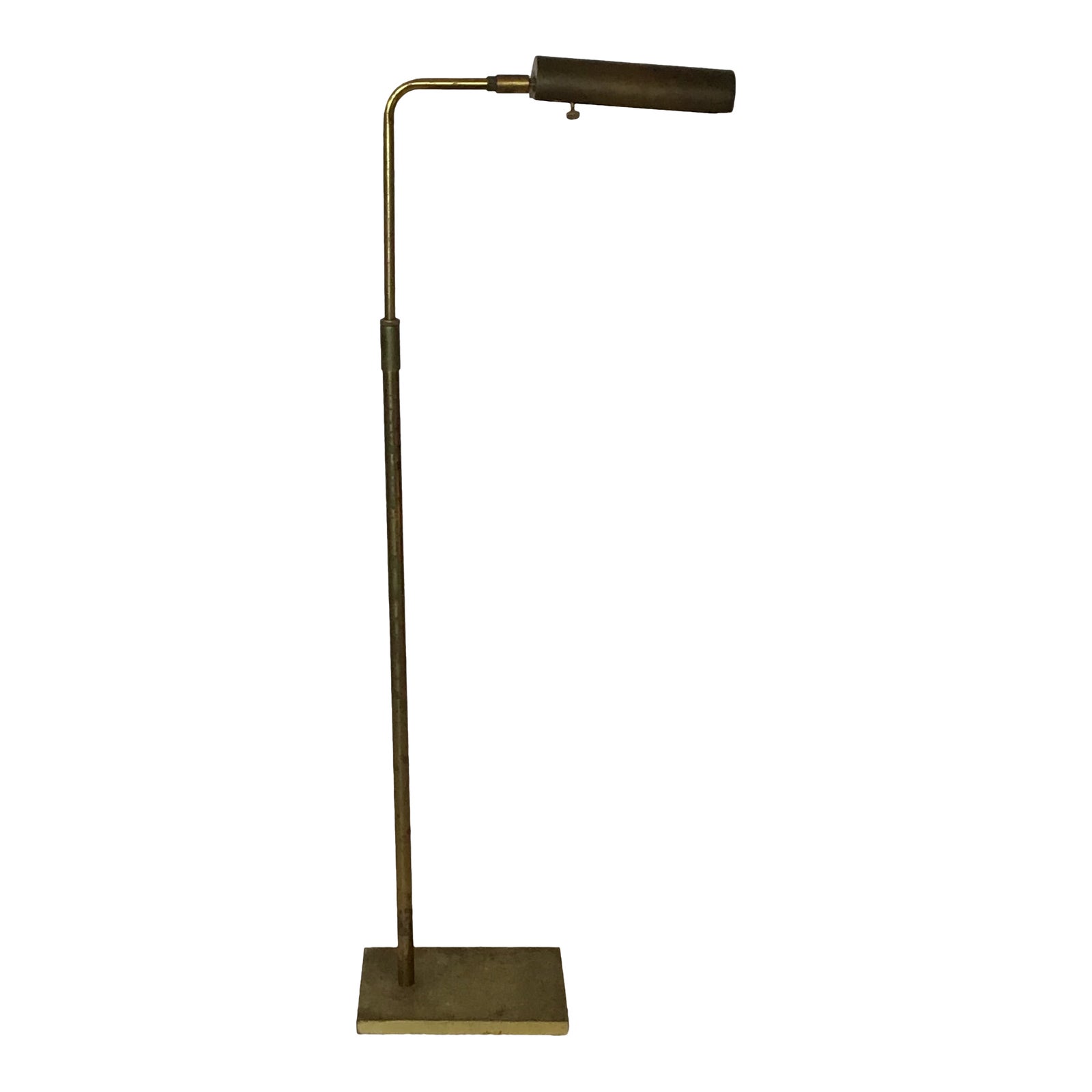 Vintage Brass Reading Lamp – Deep Tarnished Finish | Chairish