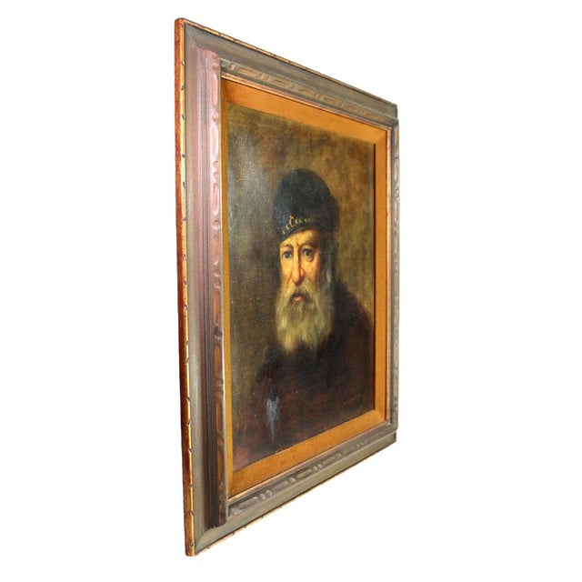 Vintage Dutch Oil Painting "Old Man" Signed by Franz Schoorman | Chairish