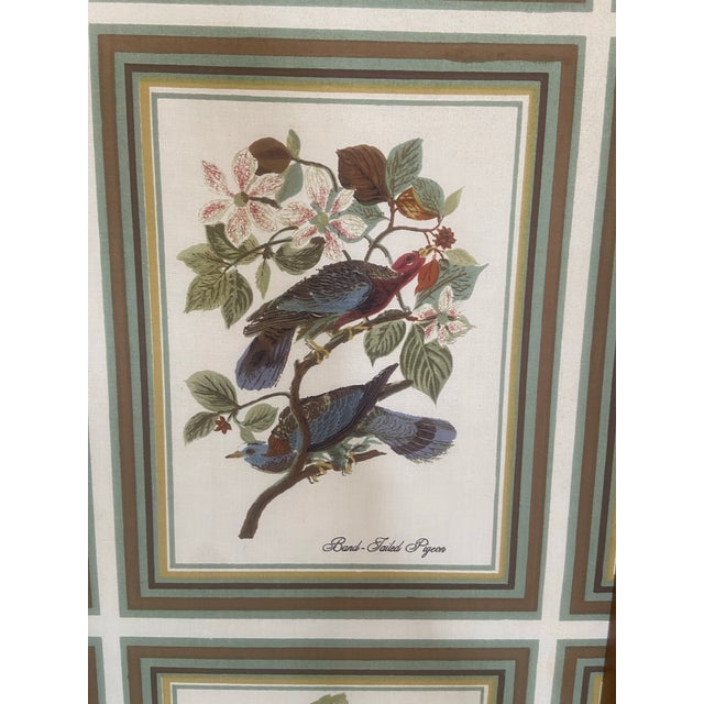 Vintage Room Screens Fabricated in Bird Fabric - Pair | Chairish