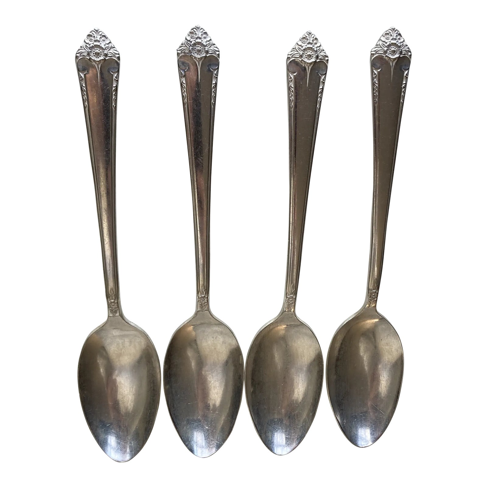 Vintage Rogers & Bro Reinforced Silver Plate Teaspoons- Set of 4 | Chairish