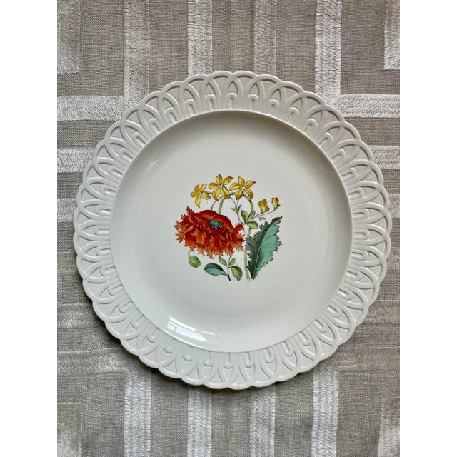 Vintage Spode Hand-Painted Floral Creamware Set of 8 | Chairish