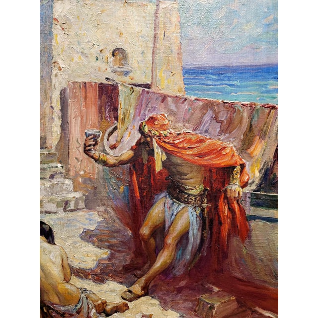 Glenn Crawford Sheffer-Barbarossa Pirates Looting a Village-1920s Oil ...