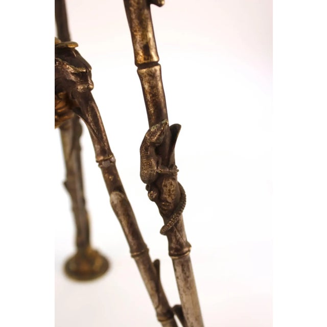Pair of French Victorian Pastry Holders on Tripod Bronze Bases and Val ...