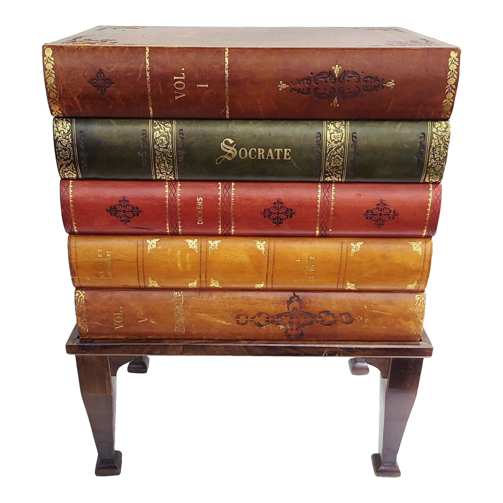 Vintage Italian Mid-Century Modern Leather Book Table Chest Box on ...