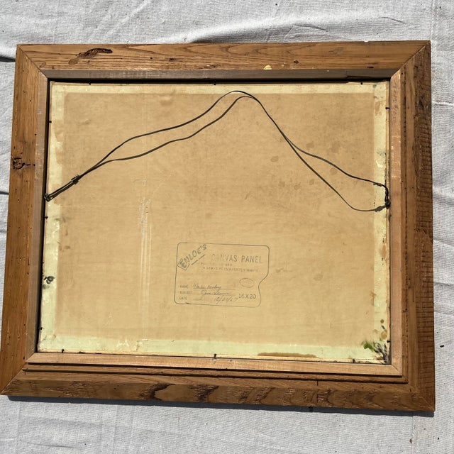 1960s Joan Gessner Seaport Painting, Framed | Chairish