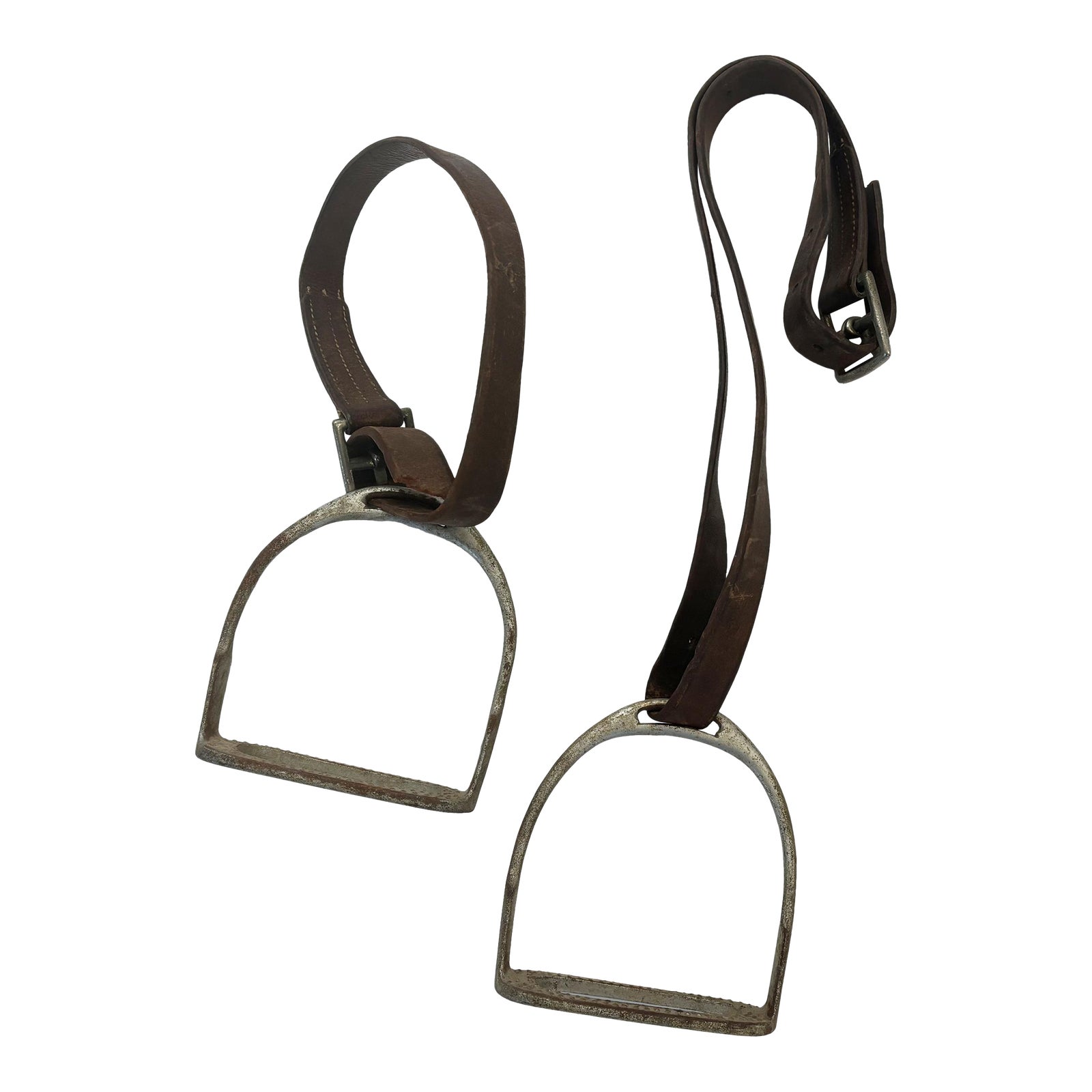 1940s Antique Horse Saddle Stirrups, Equestrian Decor, Set of 2 | Chairish