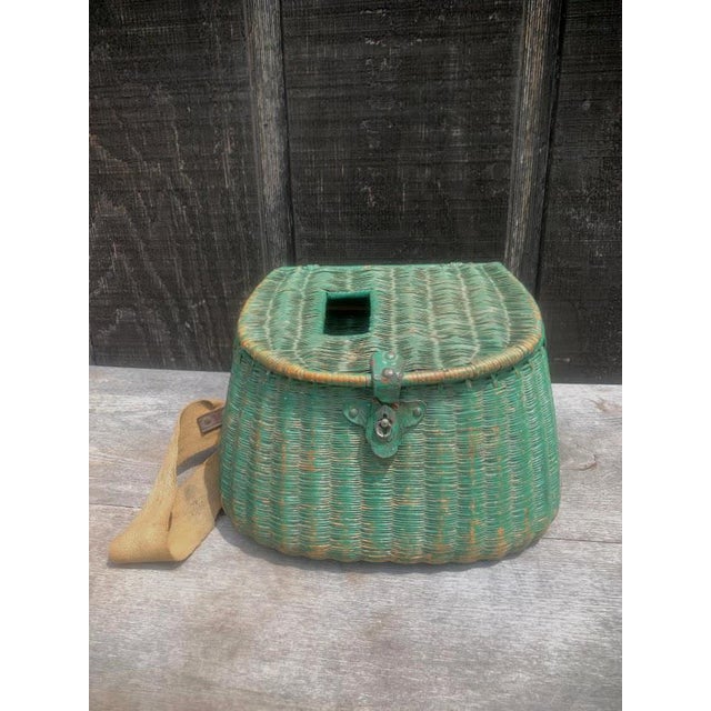 Vintage Wicker Fishing Creel | Chairish