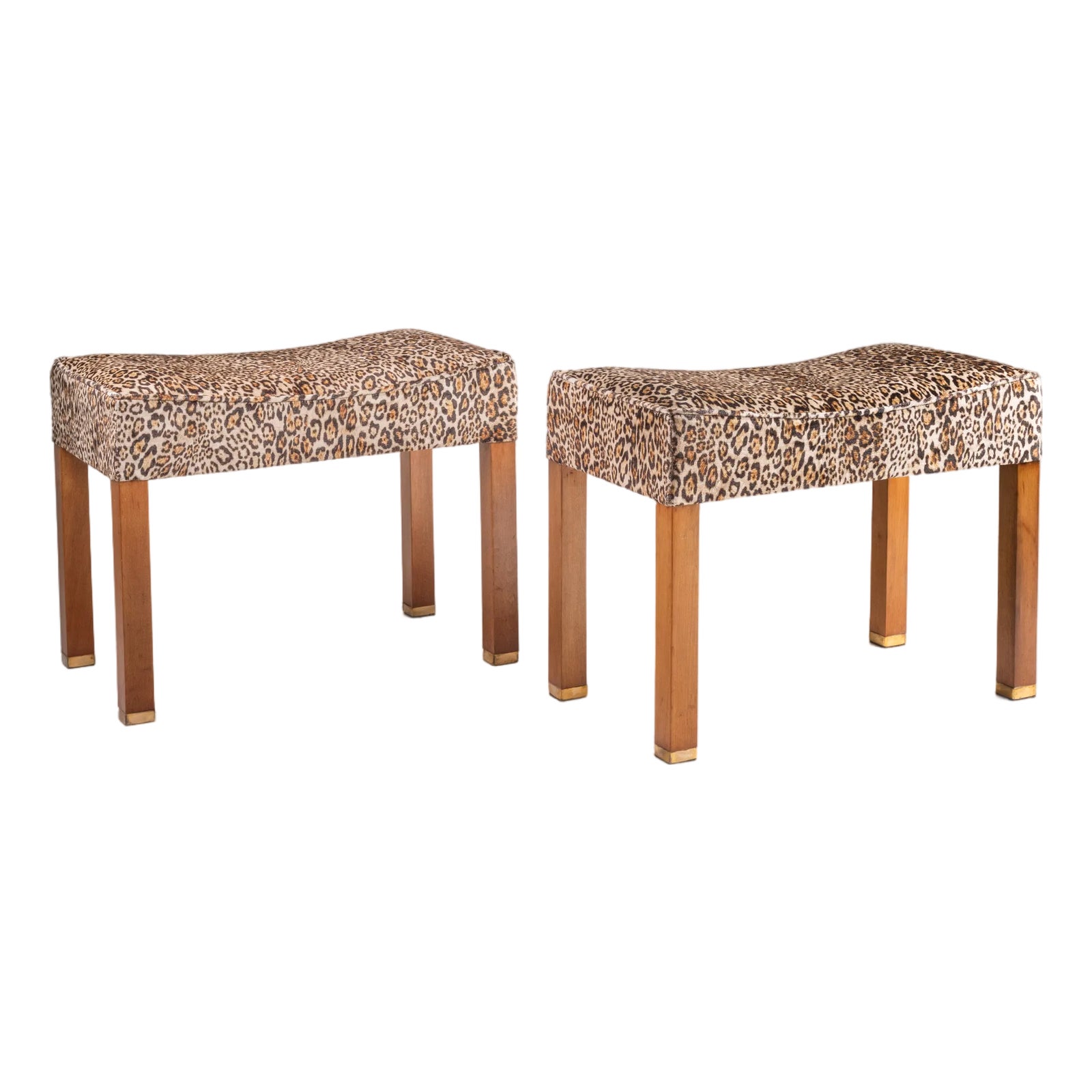 Leopard Stools, 1930s, Set of 2 | Chairish