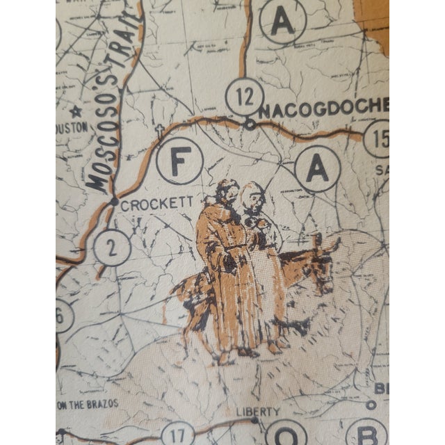 1960s Hoffman & Walker's Pictorial Historical Map of Texas | Chairish