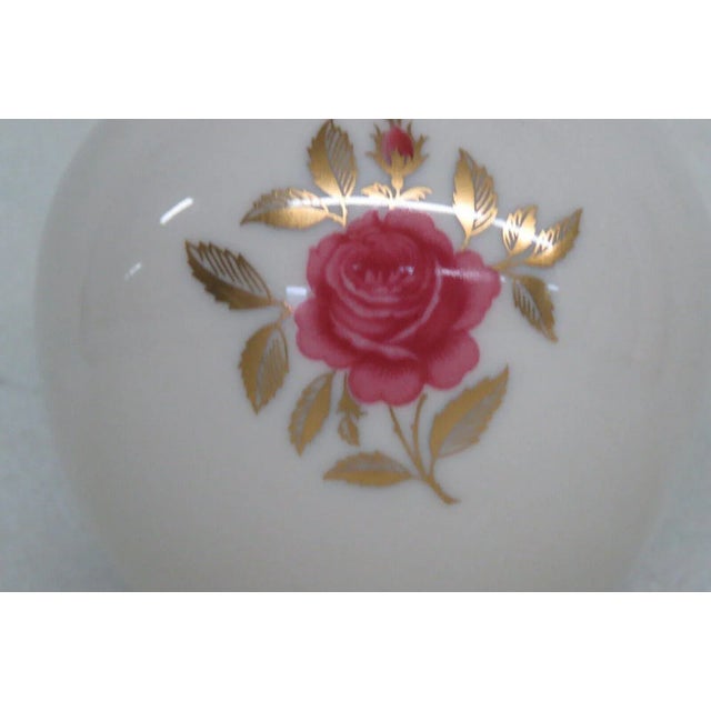 Lenox Roselyn Rhodora Porcelain Pink Rose With Gold Trim Bud Vase | Chairish