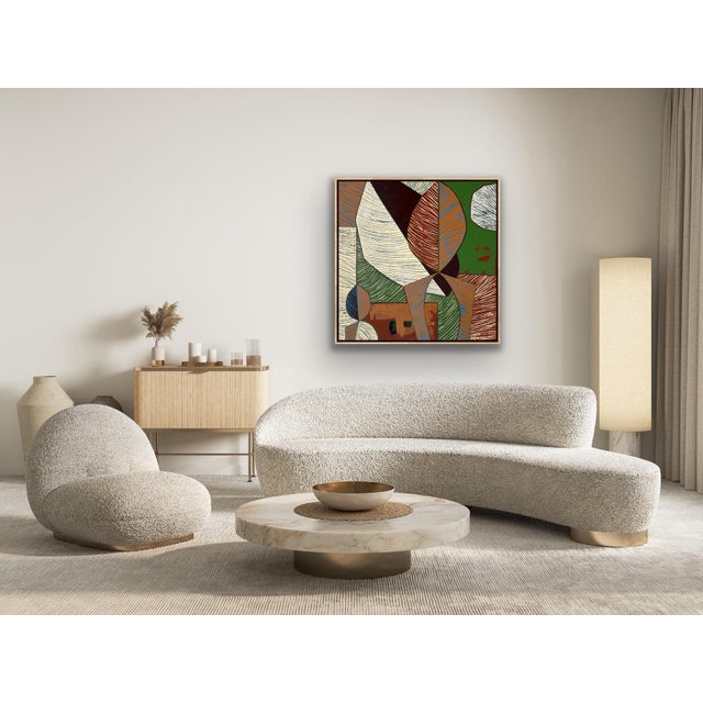 Side by Side Abstract Painting by Artist Pamela Harmon, Framed | Chairish