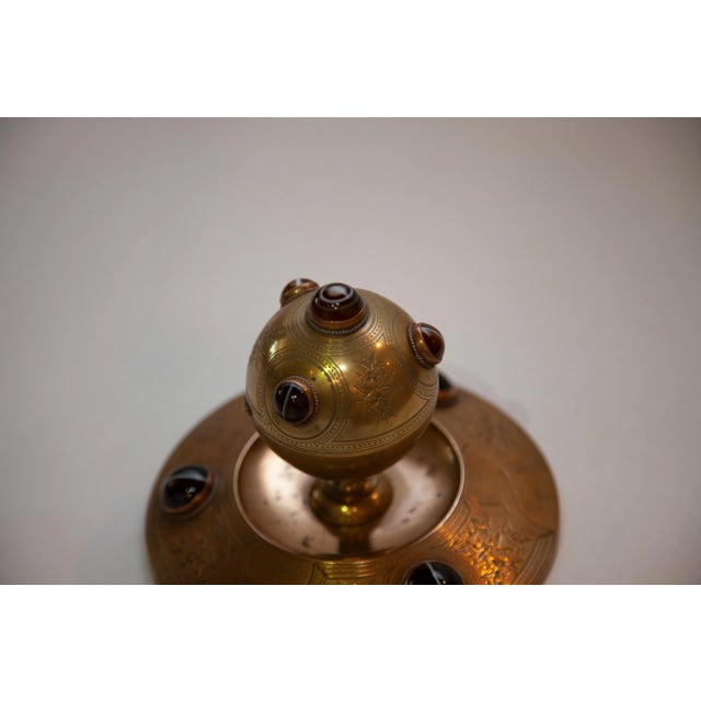 Early 1900s Arts and Crafts Brass Ship's Ink Well | Chairish