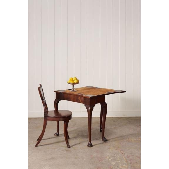 18th Century George I Mahogany Club Footed Game Table With Suede ...