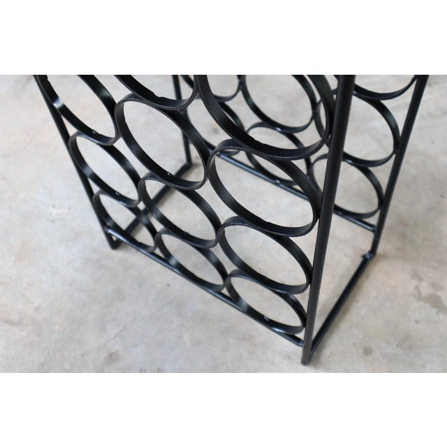 Mid Century Arthur Umanoff 17 Bottle Iron Wine Rack Holder Shaver ...