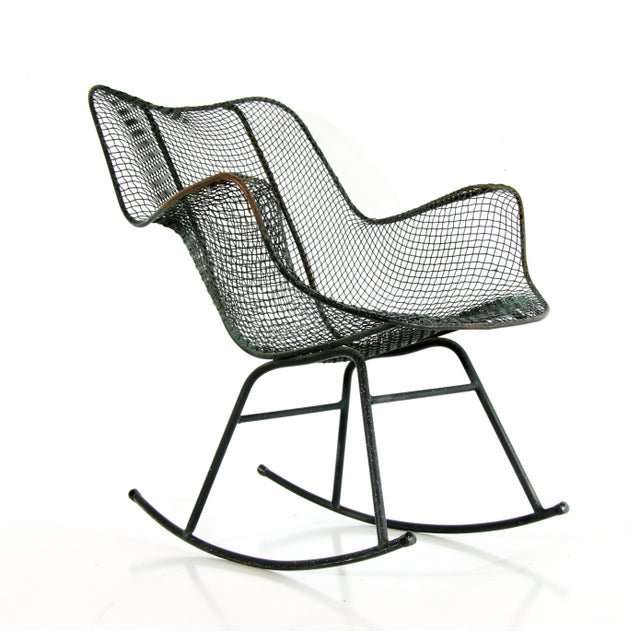 Mid Century Modern Sculptura Wrought Iron Rocker Rocking Chair by ...