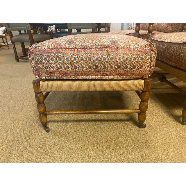 English Rural Style Lounge Chairs & Ottoman | Chairish