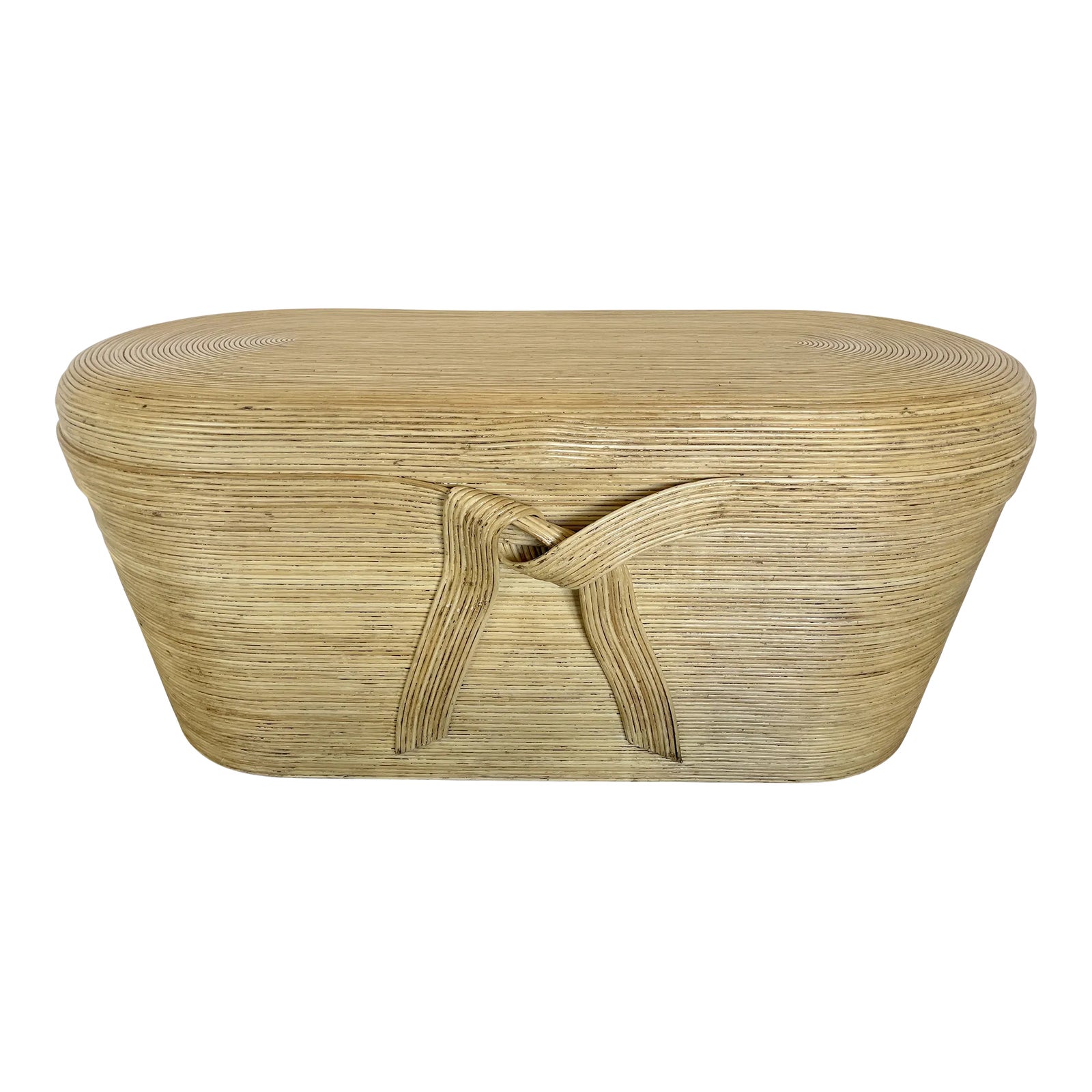 Betty Cobonpue Pencil Reed Trunk From 80's | Chairish