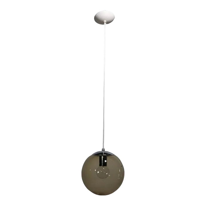 Tinted Glass Ball Fixture Chandelier Pendant Light Circa 1970's | Chairish