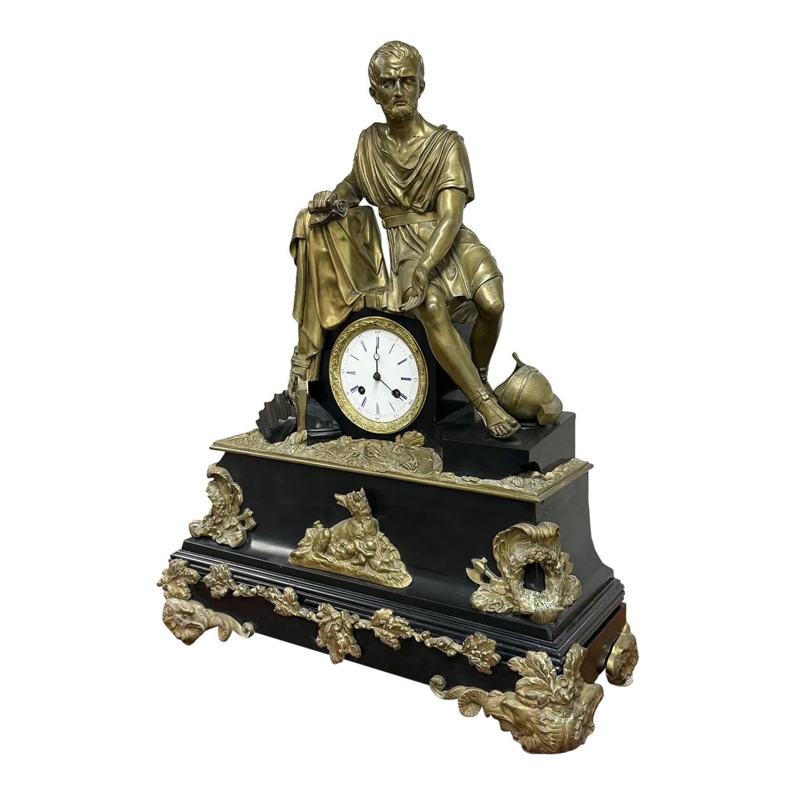 Antique “Horatius & the Fall of Rome” French Empire Bronze Mantel Clock ...