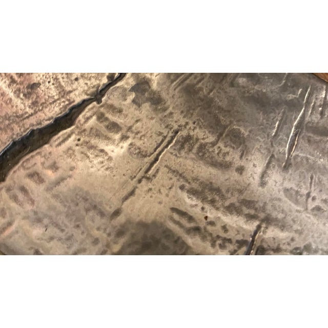 Metal Coated Tree Stump Table | Chairish