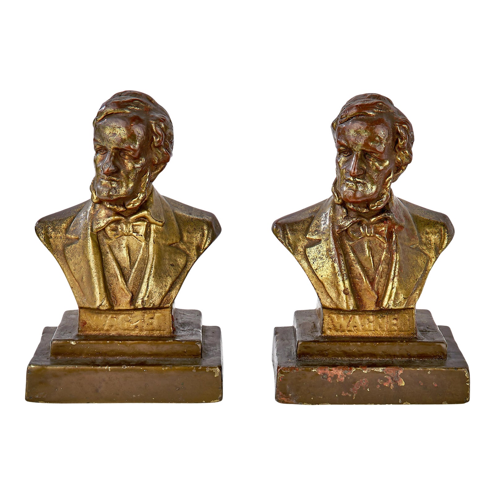 Mid 20th Century Wagner Bust Bookends - a Pair | Chairish